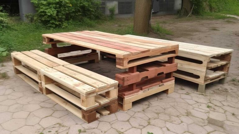 Transformer des palettes en une table de jardin unique pour un ...